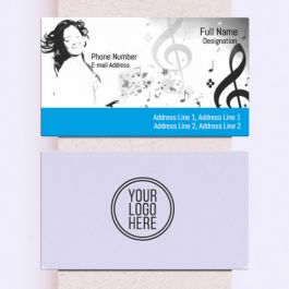In this visiting card, design is plain with lemon yellow background ...