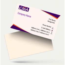 Creatively designed visiting card of CMA with amazing color and design ...