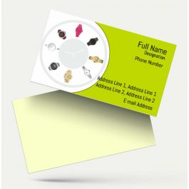 Very decently designed visiting card for Watch Company in violet ...