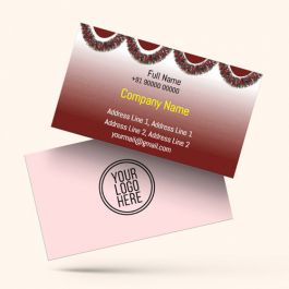 Elegant Flower Decoration Visiting Card Design: Custom Options Available