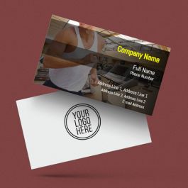 Simply crafted visiting card for women’s fitness centre with white ...