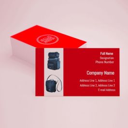 Premium Leather Bag Visiting Card Design – Print Now