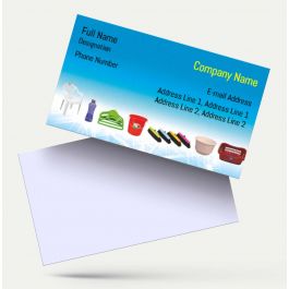 Very effectively crafted visiting card for plastic shop in white ...