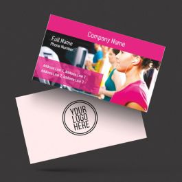 Simply crafted visiting card for women’s fitness centre with white ...