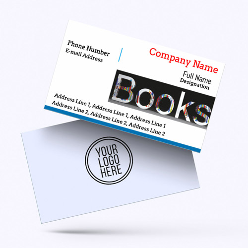 Modern Book Shop Visiting Card Printing Customizable Library Business Card Ideas