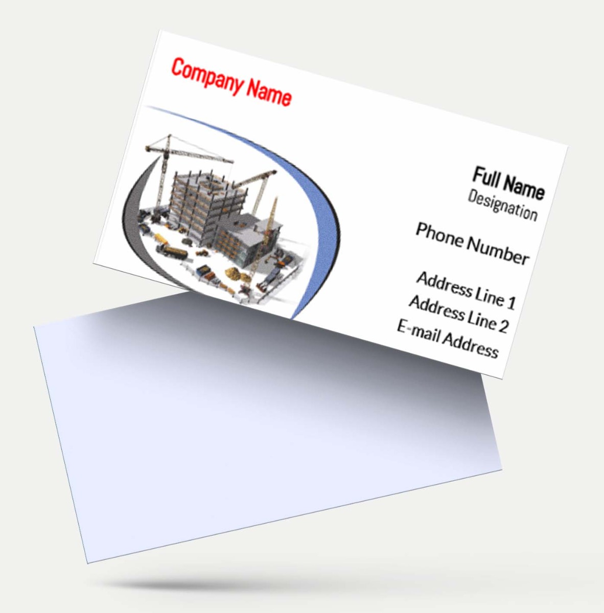 Building Construction Visiting Card