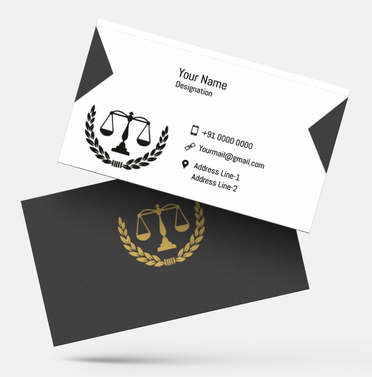 Advocate Visiting Card Legal Standard Visiting Cards Templates